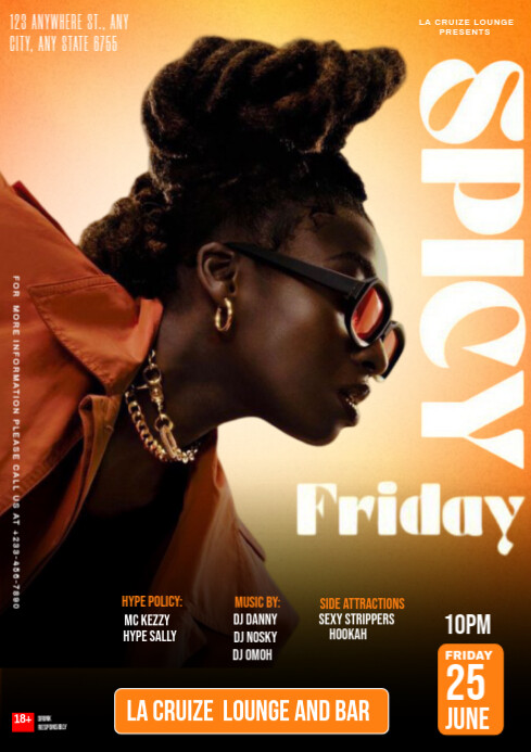 Copy of Black Joyful Spicy Friday A4 | PosterMyWall