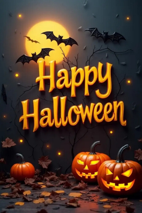Copy of Black Joyful Spooky Halloween Vibes Poster | PosterMyWall