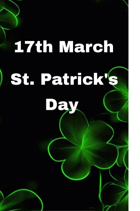 Black Joyful St Patrick's Day Poster Template | PosterMyWall