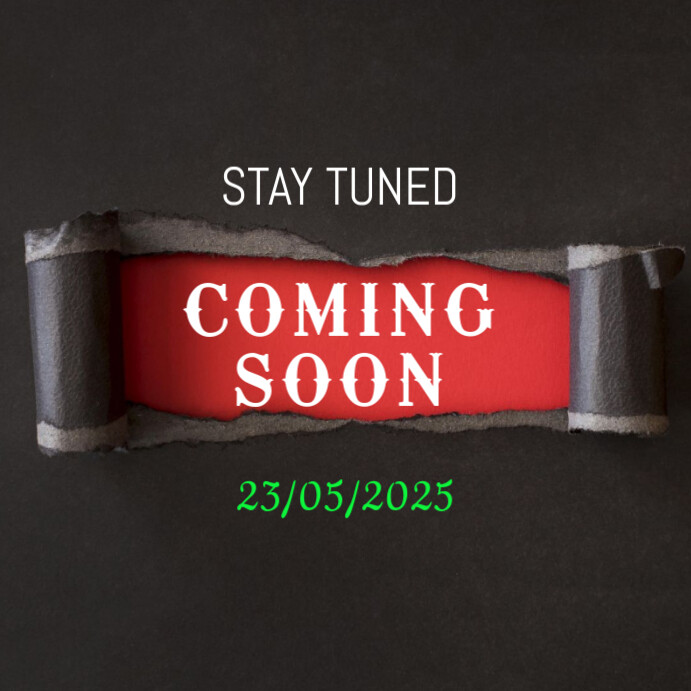 Black Joyful Stay Tuned Coming Soon Instagram Post Template | PosterMyWall