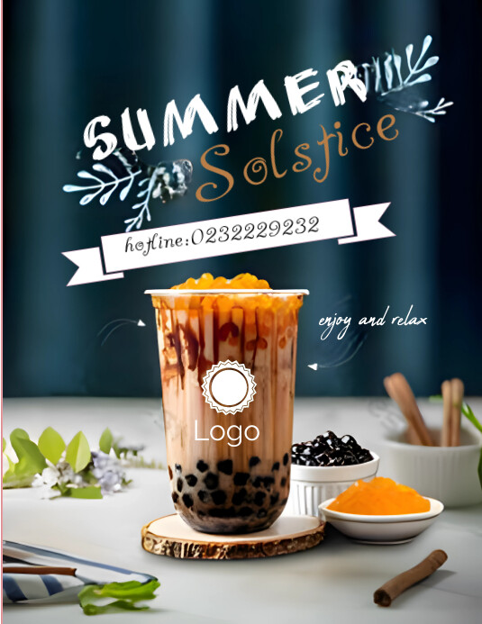 Plantilla de Black Joyful Summer Solstice Flyer (us Lette | PosterMyWall