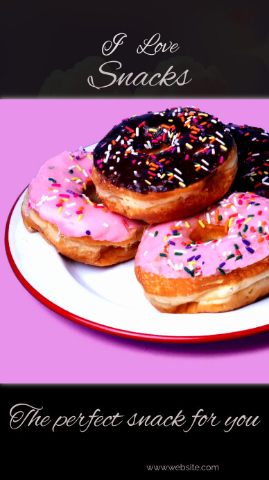 Black Joyful Tasty Snack Digital Display (9: Template | PosterMyWall
