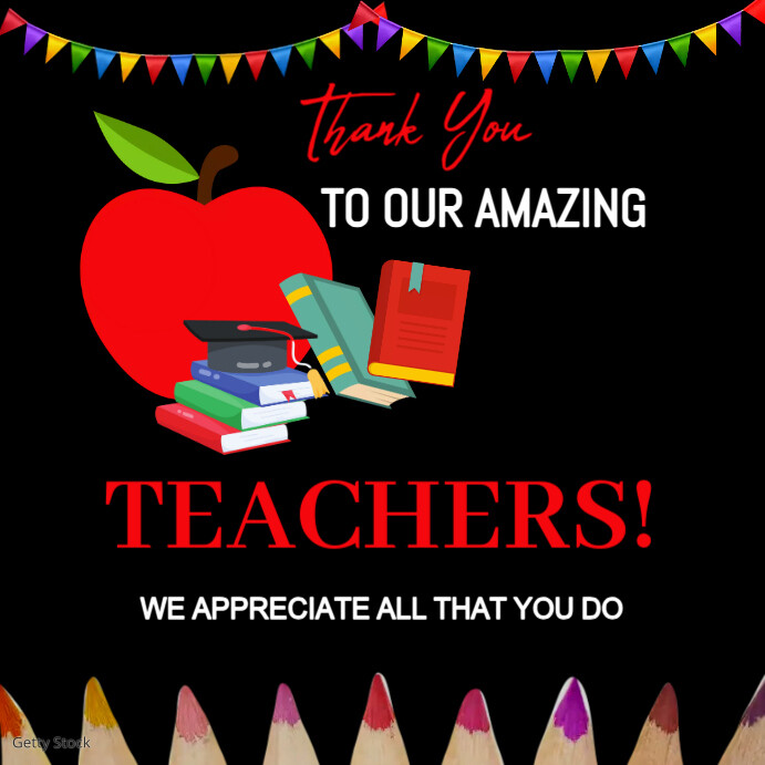Modèle Black Joyful Teachers Appreciation Week Instagram Post ...