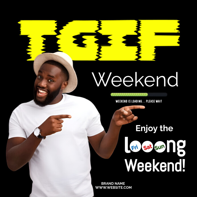 Modèle Black Joyful Tgif Instagram Post | PosterMyWall