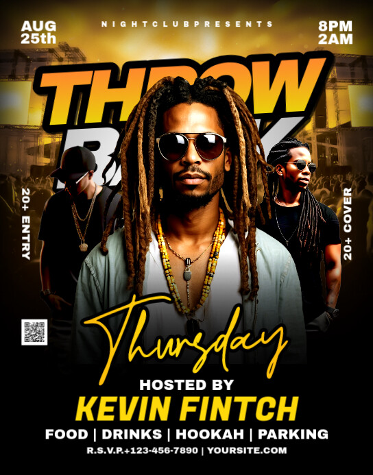 Black Joyful Throwback Party Poster/wallboard Template | PosterMyWall