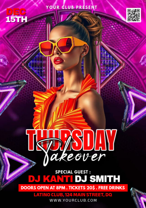 Copy of Black Joyful Thursday Takeover Party A4 | PosterMyWall