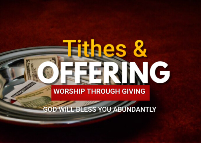 Copy of Black Joyful Tithes And Offering Time Postcard | PosterMyWall