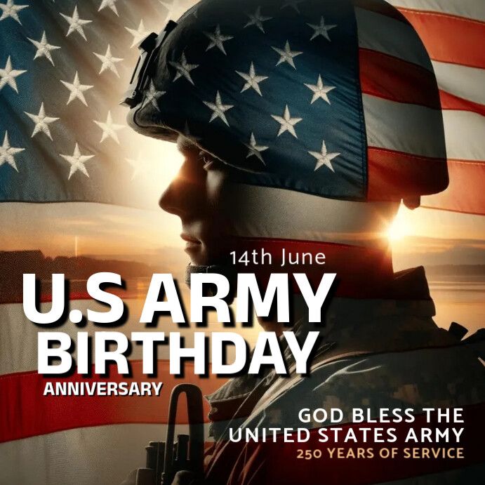 Black Joyful U.s. Army Birthday Instagram Post Template | PosterMyWall