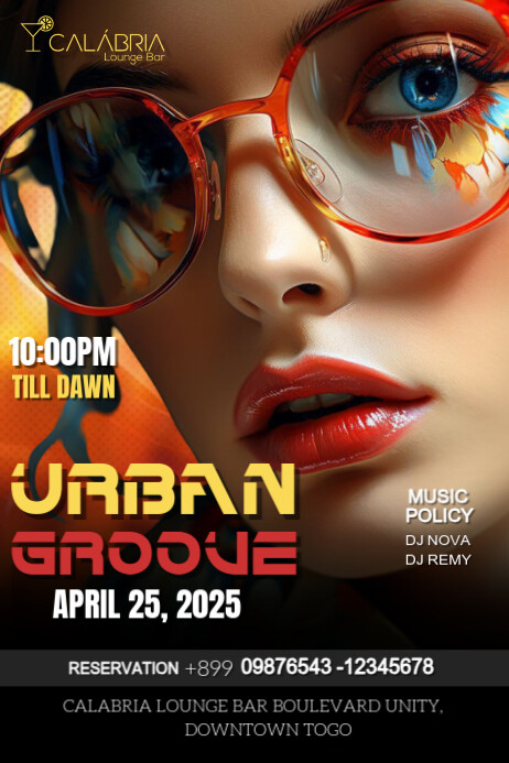 Black Joyful Urban Groove Party Flyer Poster Template | PosterMyWall