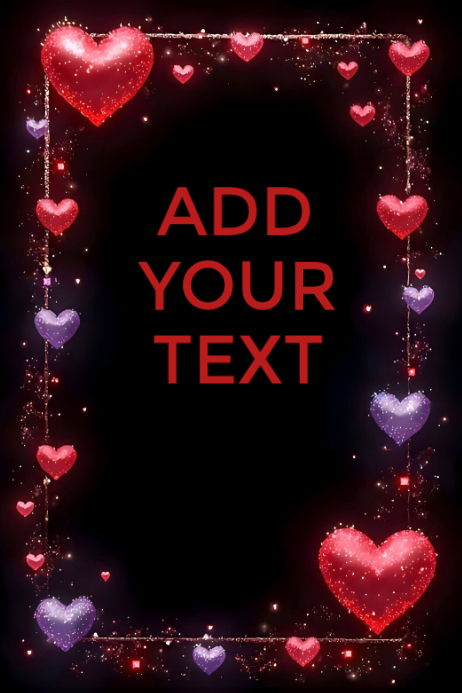 Copy of Black Joyful Valentine's Frame Poster | PosterMyWall