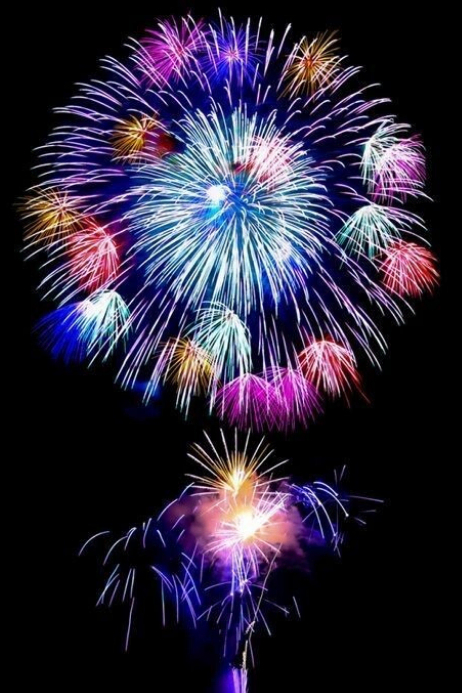 Black Joyful Vibrant Fireworks Celebration Explosion Poster Template ...