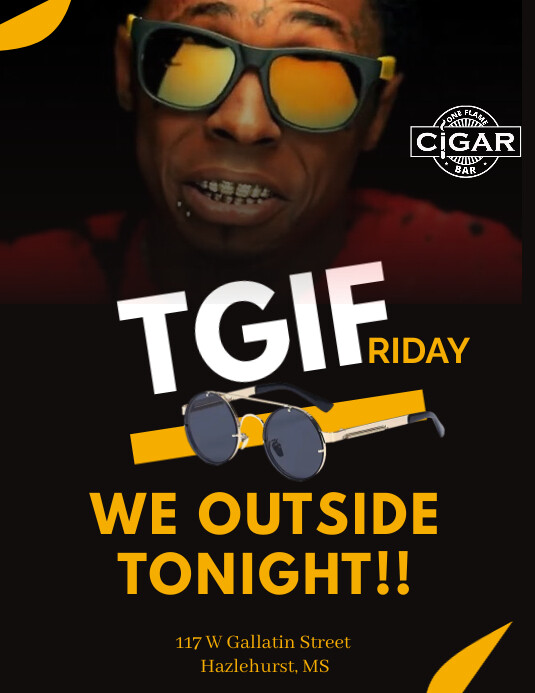 Copy of Black Joyful We Outside Tonight Flyer (us Let | PosterMyWall