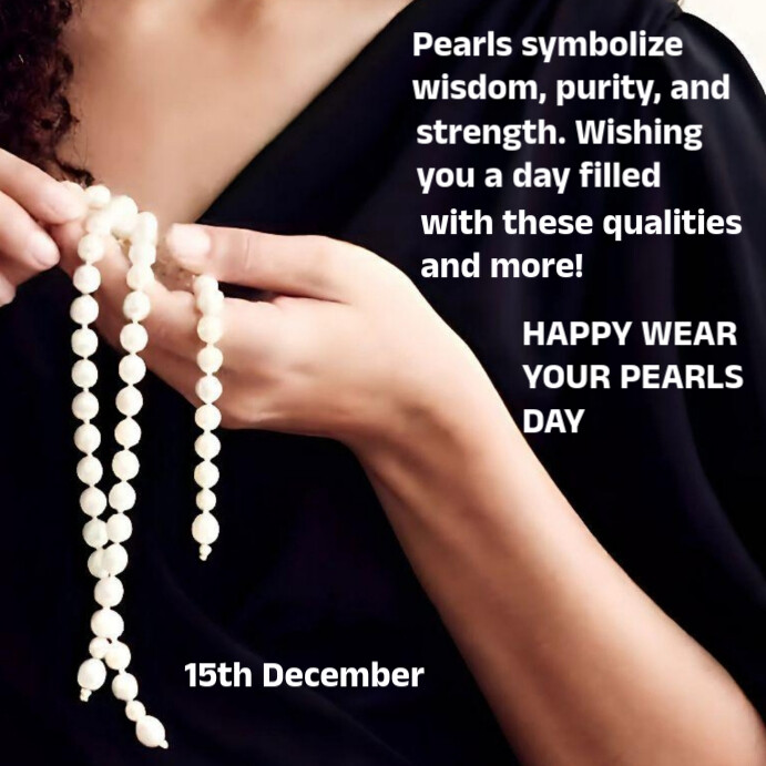 Black Joyful Wear Your Pearls Instagram Post Template | PosterMyWall
