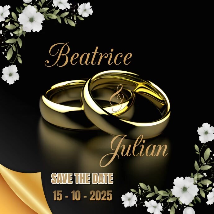 Black Joyful Wedding Invitation Template Ins | PosterMyWall