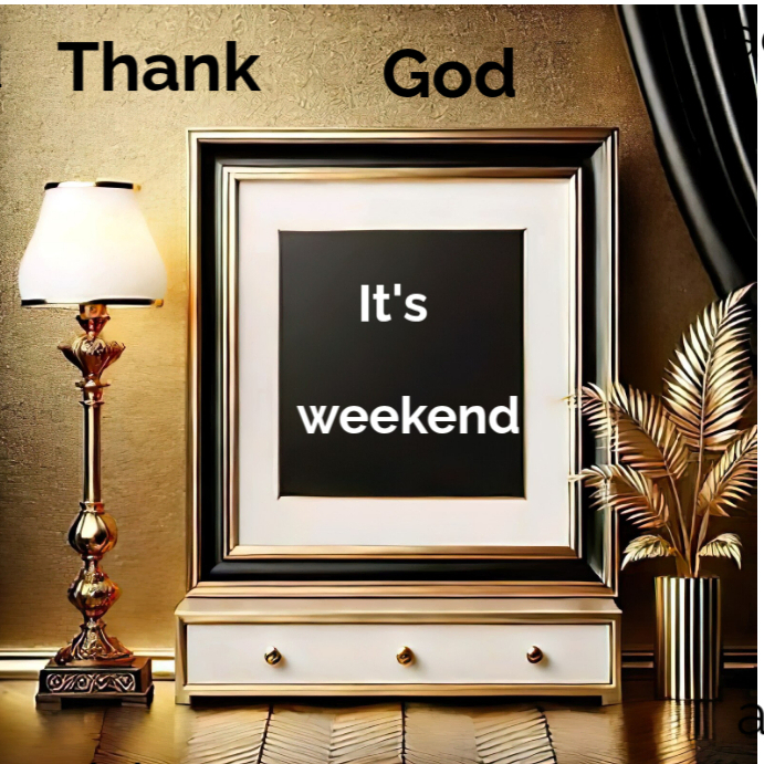 Plantilla de Black Joyful Weekend Instagram Post | PosterMyWall