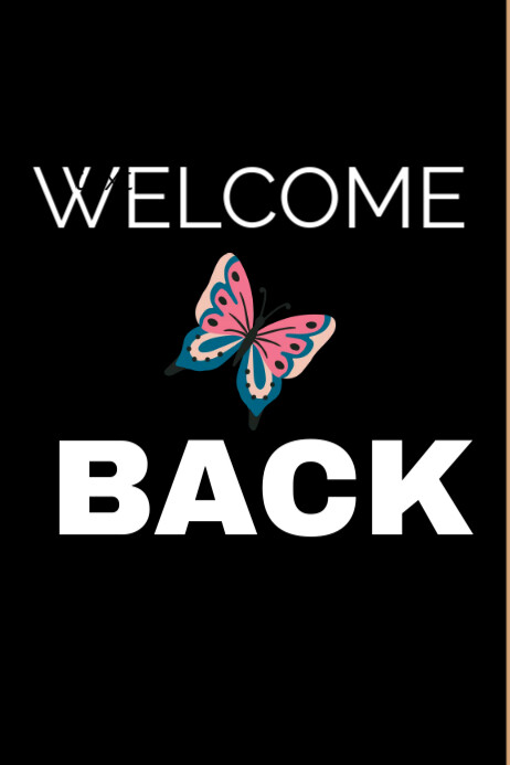 Black Joyful Welcome Back Poster Template | PosterMyWall