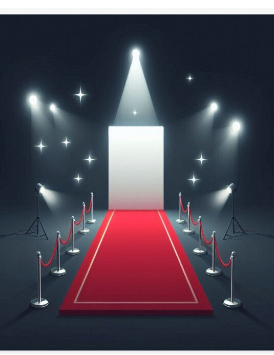 Modèle Black joyful well lit red carpet flyer | PosterMyWall