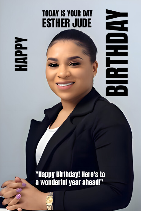 Modèle Black Joyful White Background Pastel Happy Bi | PosterMyWall