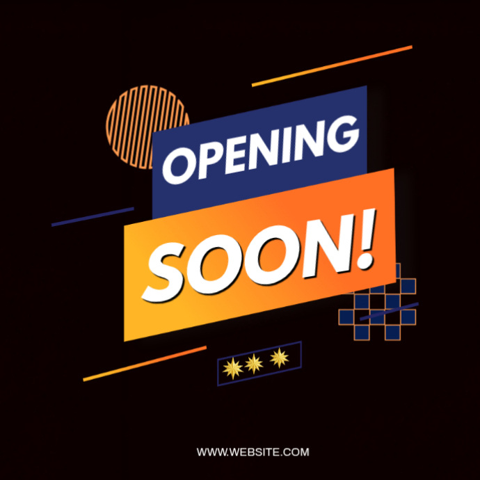 Plantilla de Black Joyful white Opening Soon Album Cover | PosterMyWall