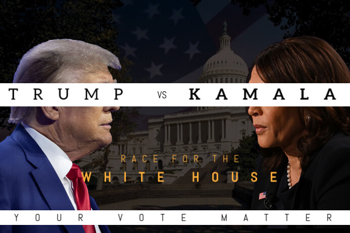 Black Kamala Trump Election Poster Poster Template | PosterMyWall