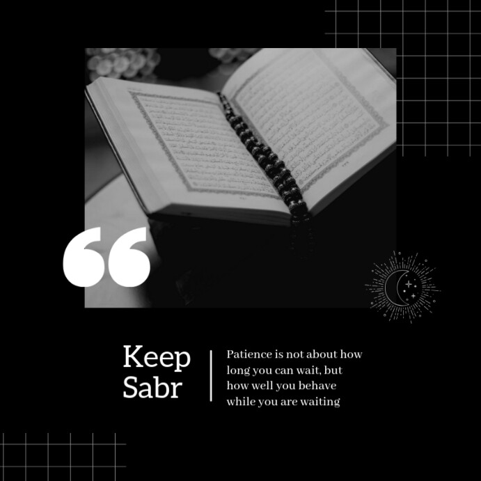 Black Keep Sabr Instagram Post Templat | PosterMyWall