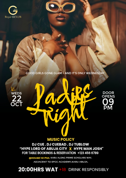 Black Ladies Night Event A4 Template | PosterMyWall