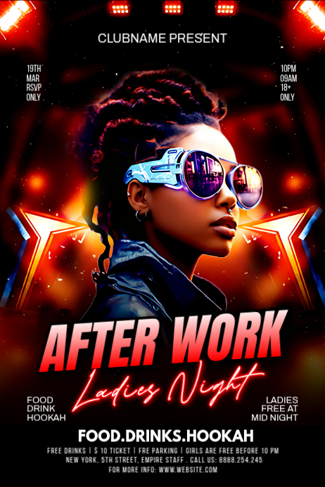 Black Ladies Night Event Banner 4' × 6' Template | PosterMyWall