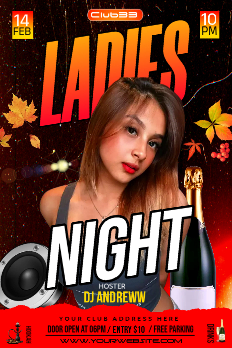 Plantilla de Black Ladies Night Event Poster | PosterMyWall