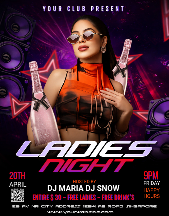 Black Ladies Night Event Poster/Wallboard Template | PosterMyWall