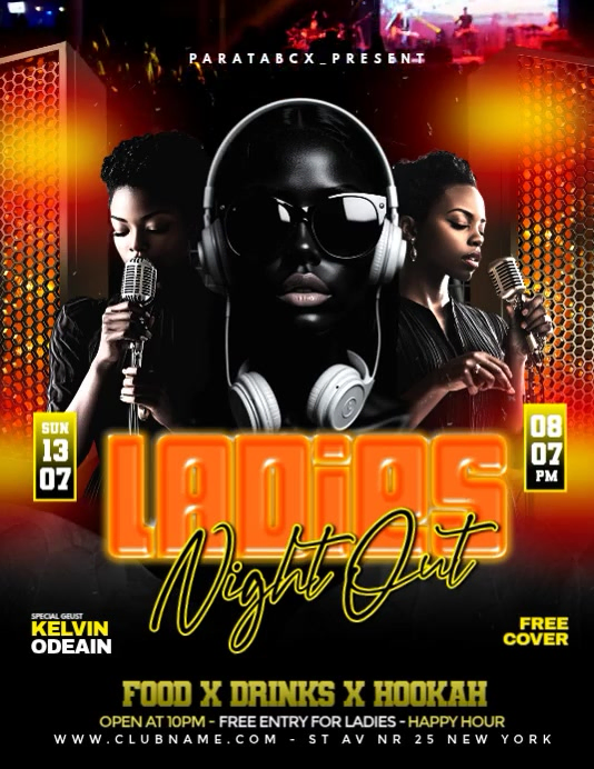 Black Ladies Night Out Flyer Video Template | PosterMyWall