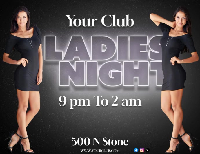 Copy of Black Ladies Night Video Ad Flyer (us Letter) | PosterMyWall