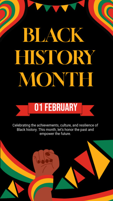 Black List-based Black History Month Instagram Story Template ...