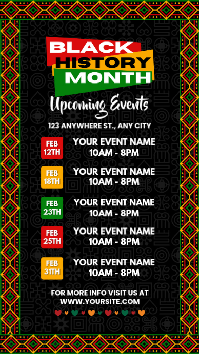 Black List-based Black History Month Upcoming Events Instagram Story ...