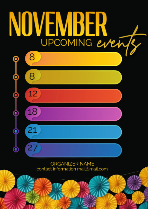 Black List-based Colorful A4 Template | PosterMyWall
