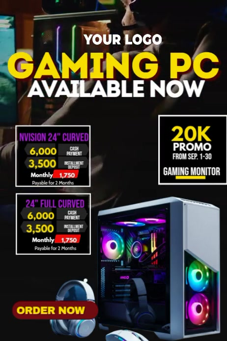 Black List-based Computer Gaming Set Poster Template | PosterMyWall