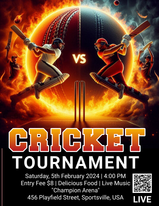 Black List-based Cricket Tournament Flyer (us Template | PosterMyWall