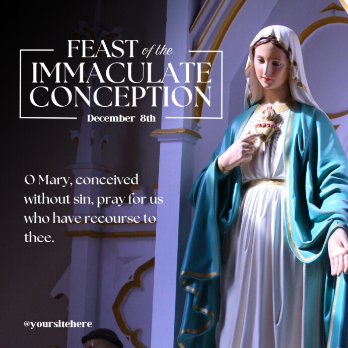 Black List-based Feast Of The Immaculate Conception Instagram Post Template | PosterMyWall