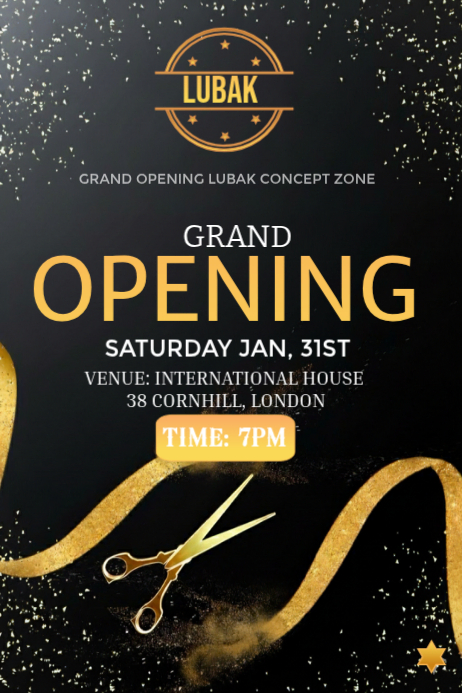 Black List-based Grand Opening Poster Template | PosterMyWall