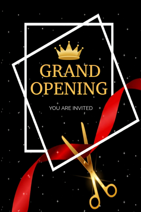 Black List-based Grand Opening Poster Template | PosterMyWall