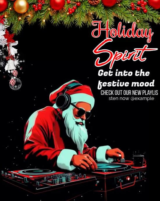 Black List-based Holiday Spirit Instagram Portrait Template | PosterMyWall