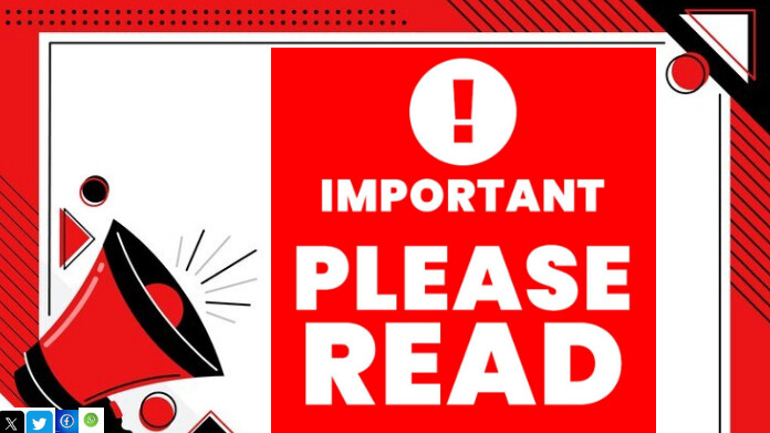 Black List-based Important Please Read Twitter Post Template | PosterMyWall