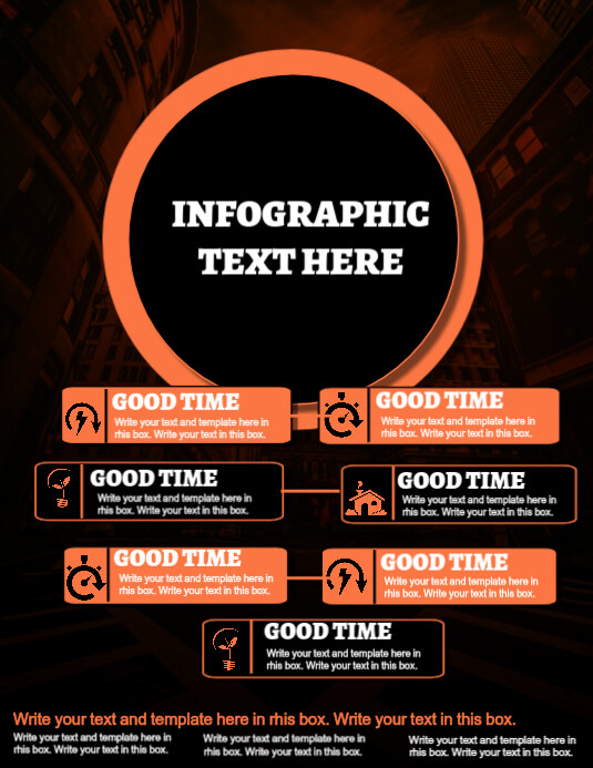 Black List-based Infographic Template Design Flyer (us Letter ...