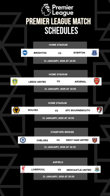Plantilla de Black List-based Match Schedule Instagram Story | PosterMyWall