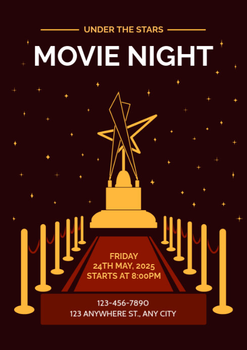 Black List-based Movie Night Club Ads A4 Template | PosterMyWall