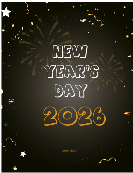 Black List-based New Year's Day Flyer (us Letter) Template | PosterMyWall