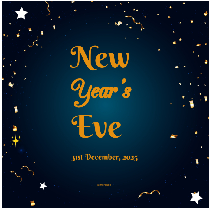 Plantilla de Black List-based New Year's Eve Instagram Post | PosterMyWall