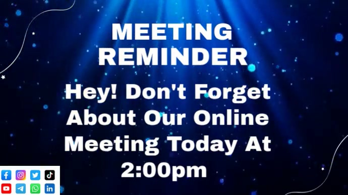 Black List-based Online Meeting Reminder Digital Display (16:9 ...