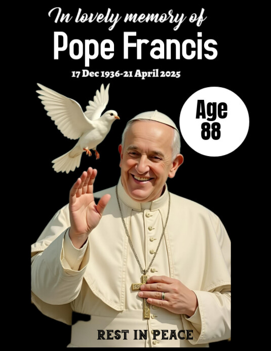 Black List-based Pope Francis Flyer (us Letter) Template | PosterMyWall