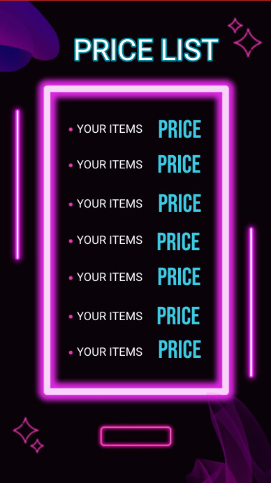 Black List-based Price Digital Display (9:16 Template | PosterMyWall