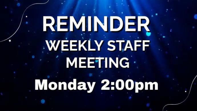 Modèle Black List-based Reminder Meeting Staff Digital Display (16:9 ...